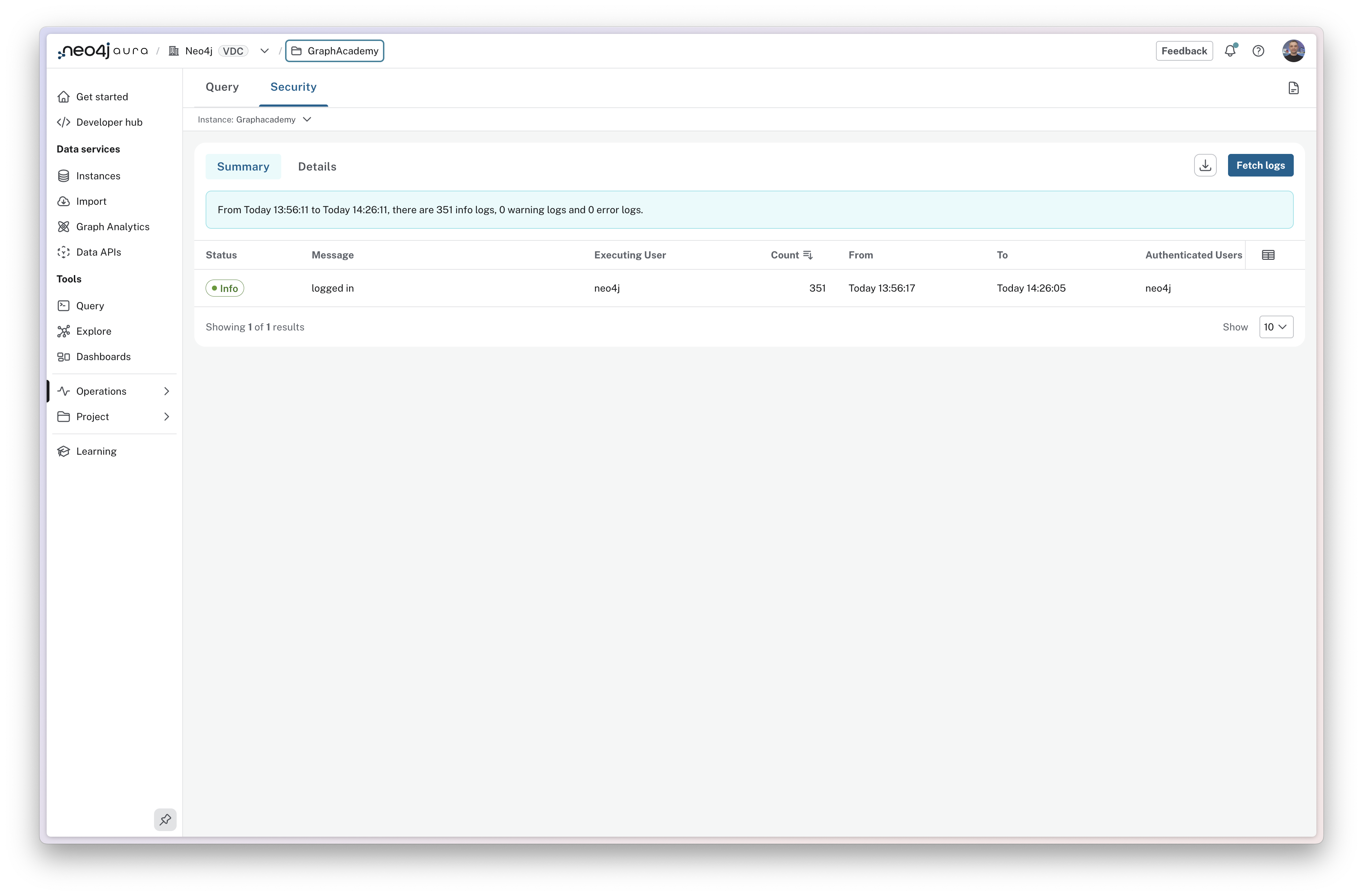 Security Logs | GraphAcademy
